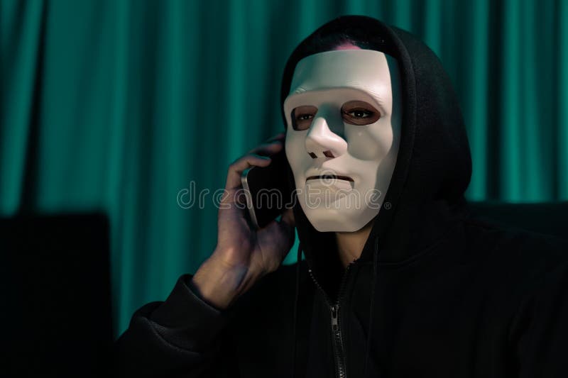 White Criminal Anonymous Mask Calling To it Owner To Threaten Ransom ...