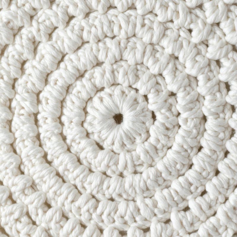 White Crochet Round Texture Background Stock Illustration ...