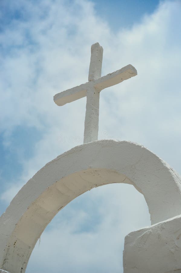 White cross stock image. Image of structure, traditional - 5827117