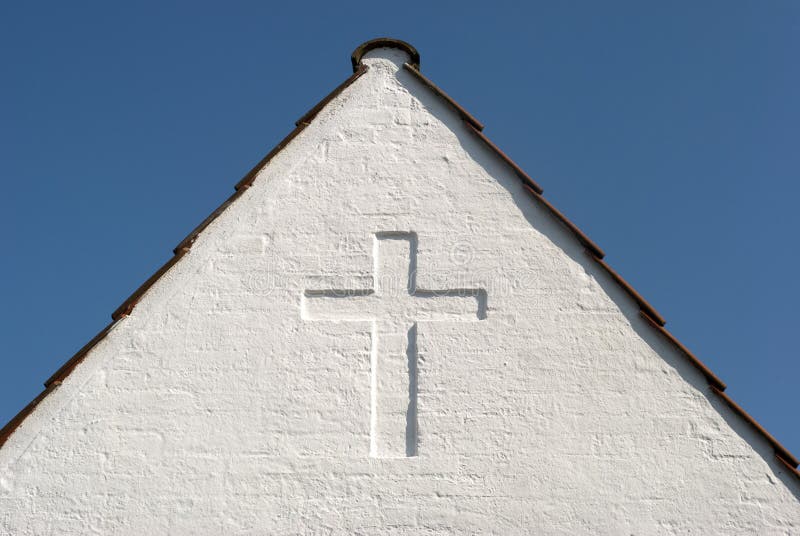 Cross Gable Roof from Above Stock Photo - Image of ancient, lichen ...