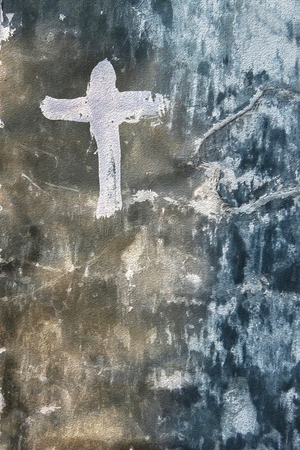 White Cross on a Gray and Blue Background Stock Photo - Image of belief ...