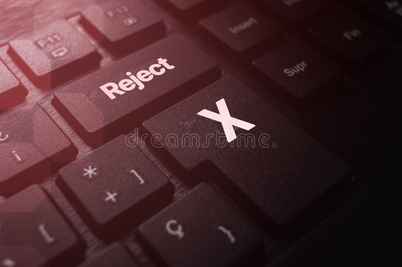 Cross Mark on Keyboard To Cancel Project or Task. Stock Illustration ...