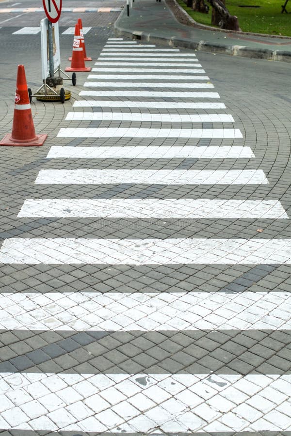 White cross walk stock photo. Image of cars, beautiful - 86476028