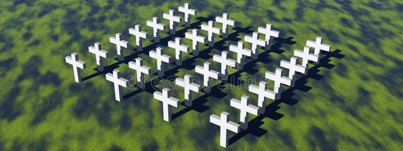 White crosses stock illustration. Illustration of meadow - 21578276