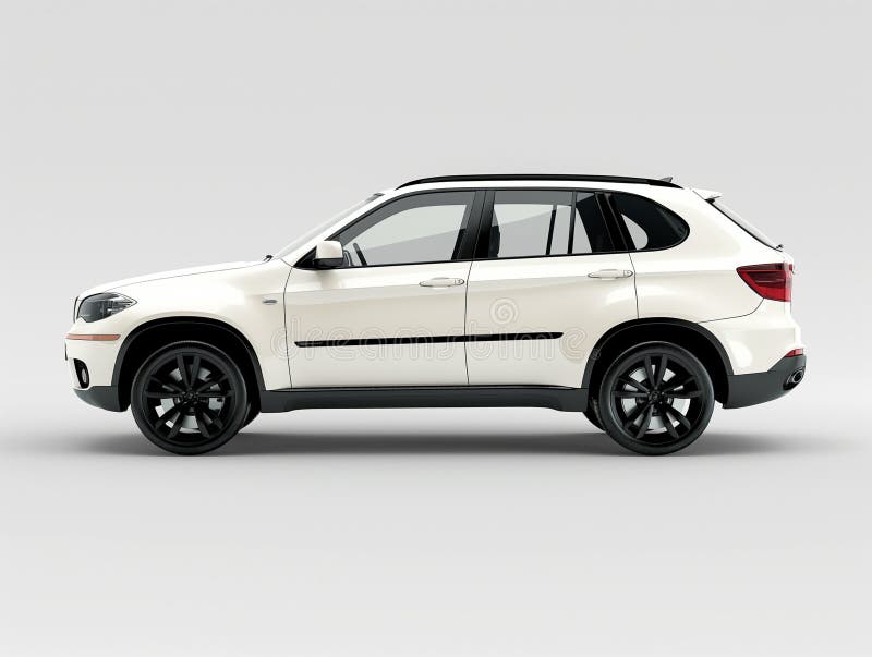 White Crossover Isolated on a White Background Stock Illustration ...