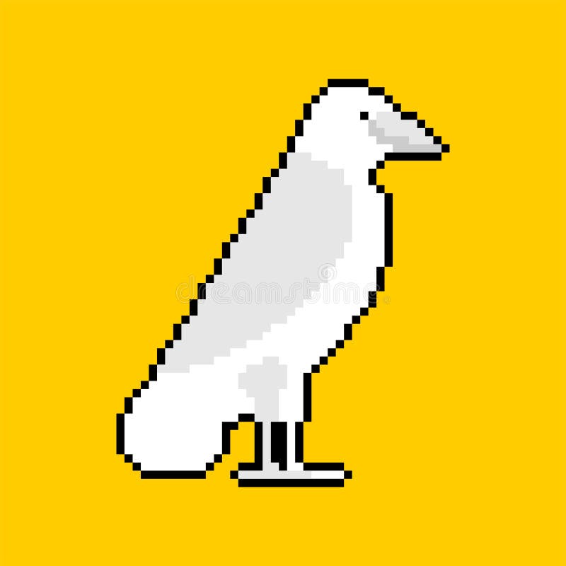 White Crow Pixel Art. 8 Bit White Raven is a Foreign Concept, Not Ours ...