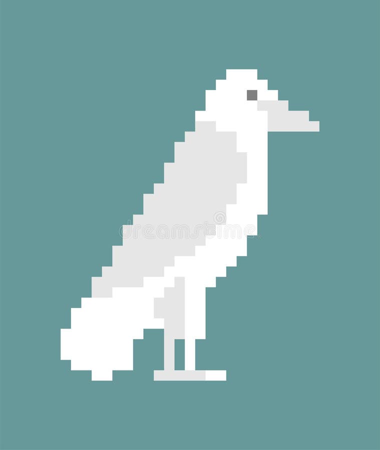 White Crow Pixel Art. 8 Bit White Raven is a Foreign Concept, Not Ours ...