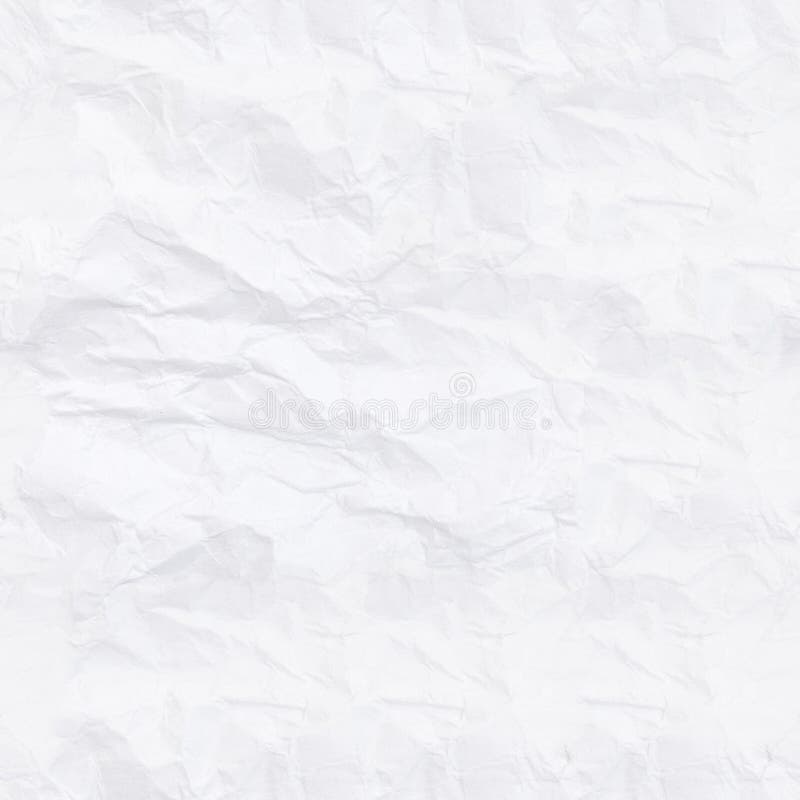 White Crumpled Paper Texture Background. Clean White Paper. Top View ...