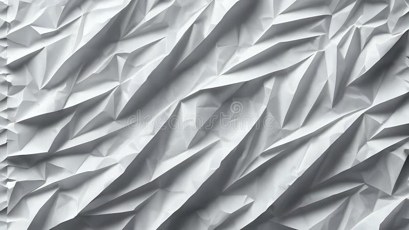 White Crumpled Paper Background with Textured Creases Creating a Soft ...