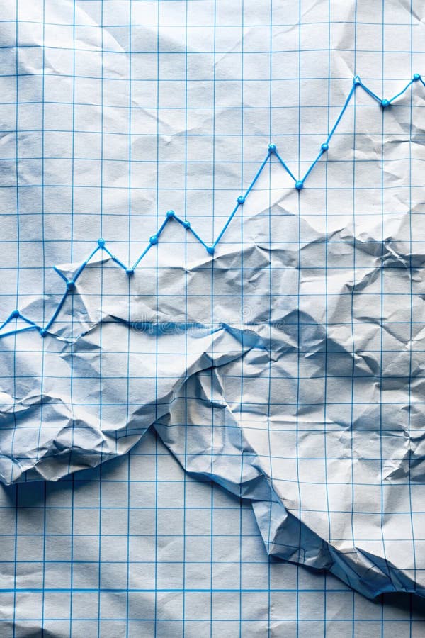 White Crumpled Paper with Blue Graph Lines Texture Stock Illustration ...