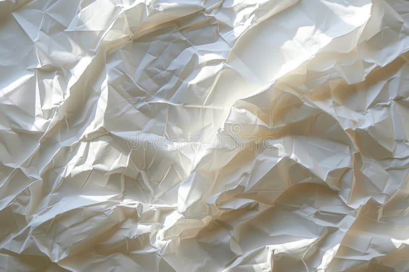 White Crumpled Paper is Creating an Uneven Rough Surface Stock Image ...