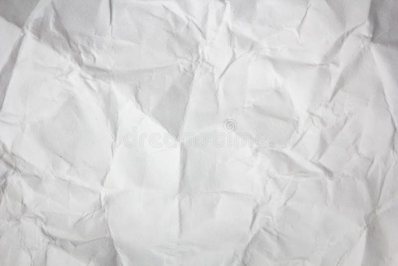 White Crumpled Paper List Texture or Background. Stock Image - Image of ...