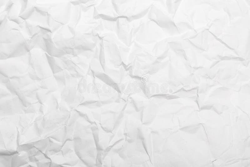 White Crumpled Paper Texture Background. Stock Photo - Image of journal ...