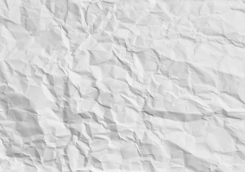 White Crumpled Paper Texture Background Stock Image - Image of paper ...