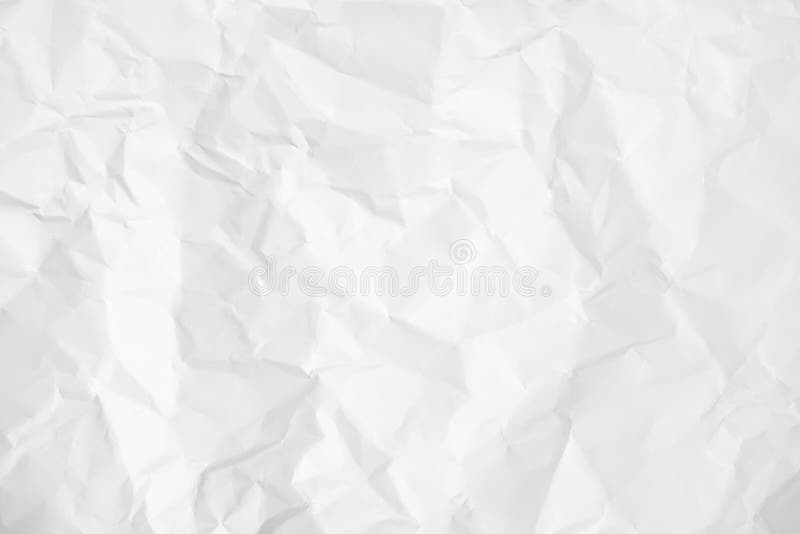 White Crumpled Paper Texture Background. Clean White Paper. Top View ...