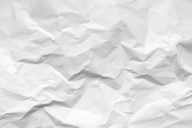 White Crumpled Paper Texture Background, Clean White Paper, Top View ...