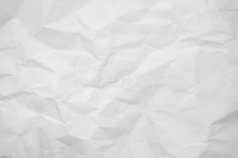White Crumpled Paper Texture Background, Clean White Wrinkled Paper ...