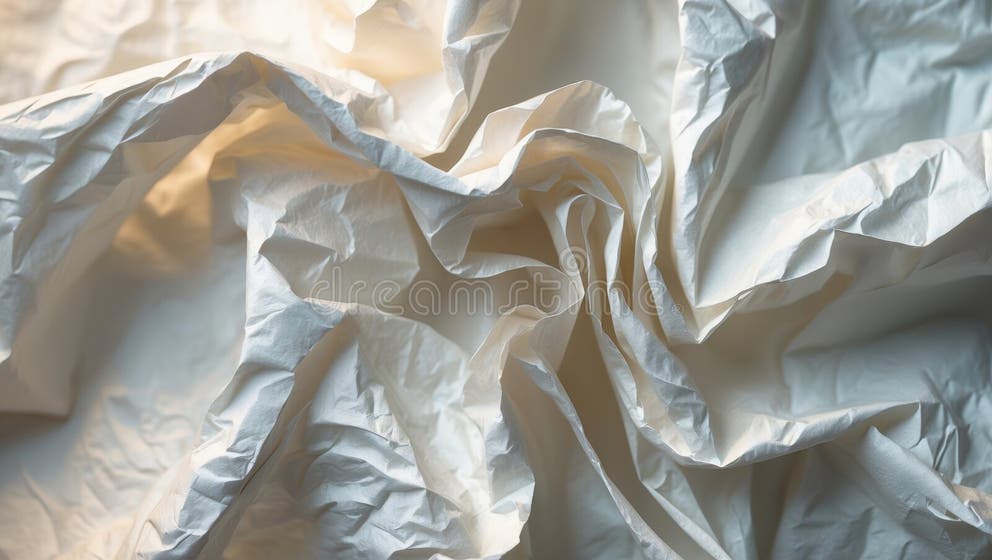 White Crumpled Paper Texture for Background or Design Use Stock Photo ...