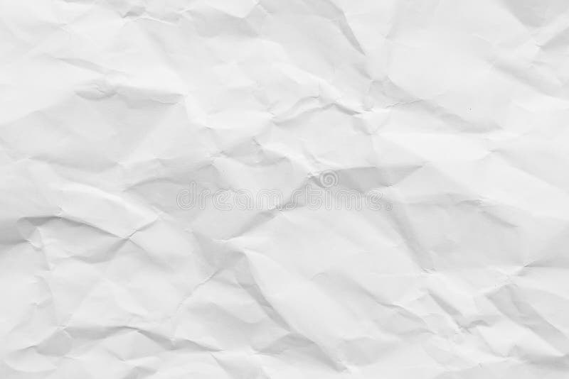 White Crumpled Paper Texture Background Stock Image - Image of document ...
