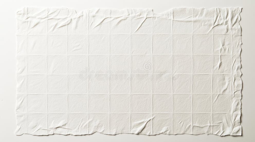 White Crumpled Paper Texture with Grid Pattern Stock Illustration ...