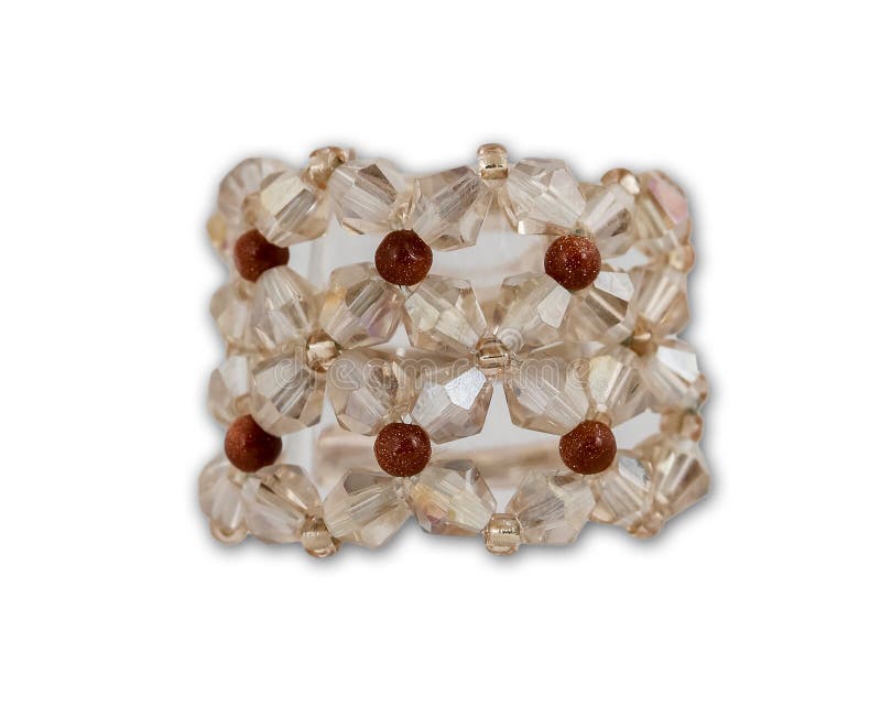 White crystal cluster ring stock photo. Image of decoration - 42368238
