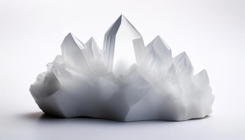 White Crystal 3d Rendering Isolate Background Stock Photos - Free ...
