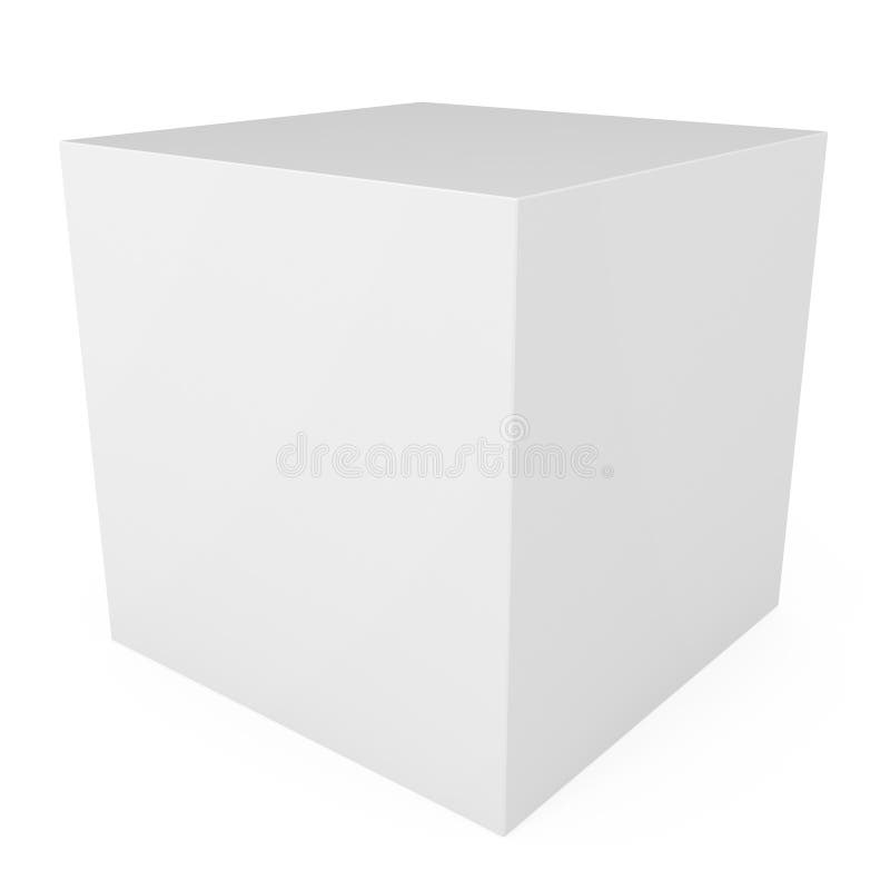 Block of White Cube with Drop Shadow Stock Vector - Illustration of ...