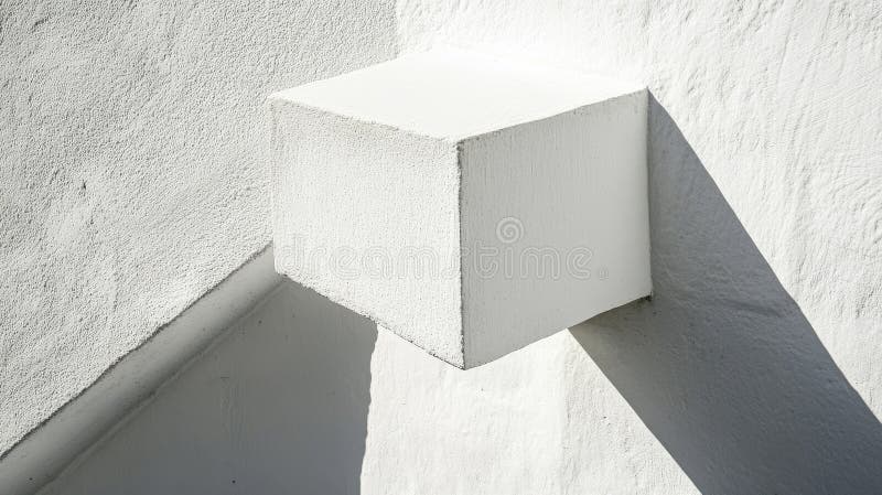 White Cube Architectural Detail, Shadow, Texture, Concrete Architecture, Minimalism Stock ...