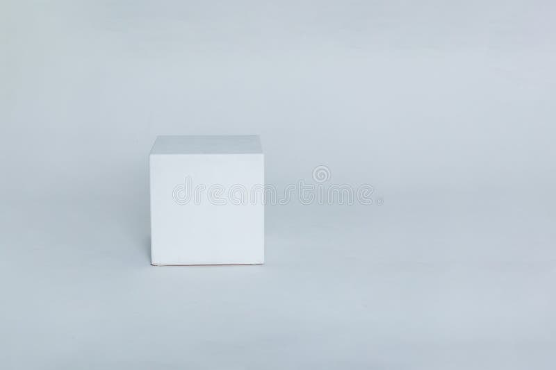 White Cube on a White Background Stock Image - Image of minimalism ...