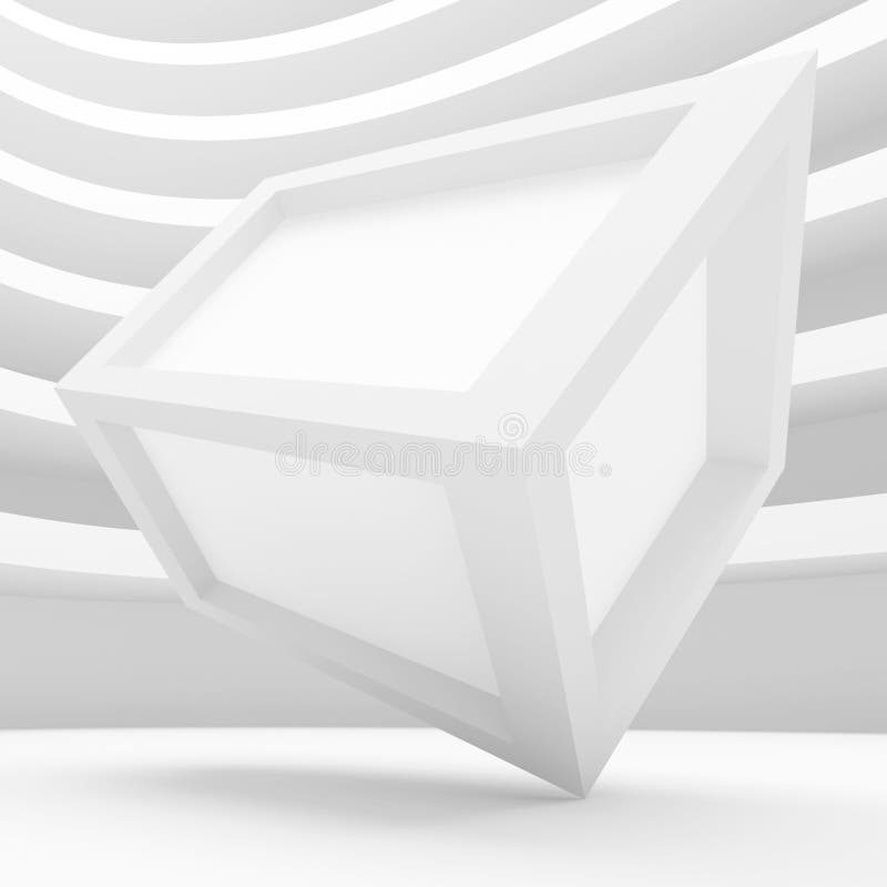 White Cube Background stock illustration. Illustration of minimal ...