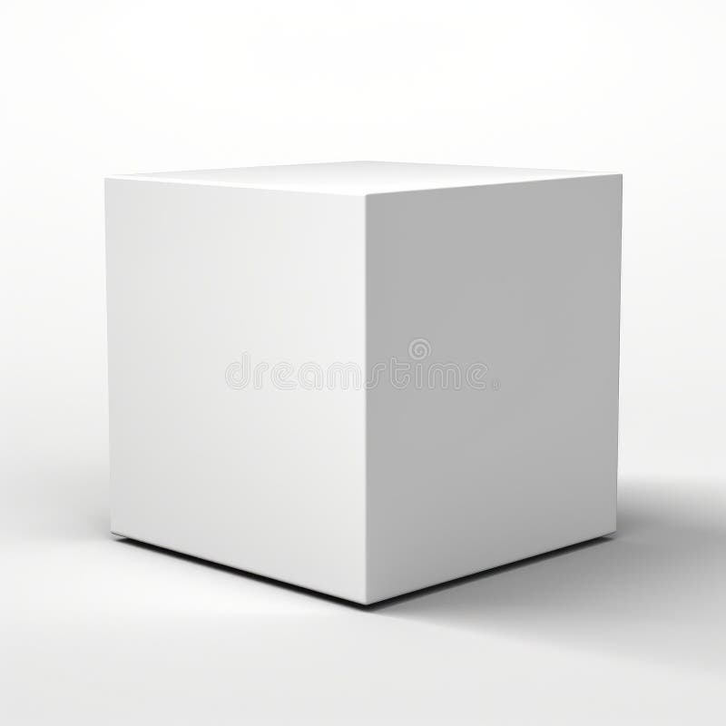 White Cube on White Background: Precisionist Style with Hyper-realistic ...