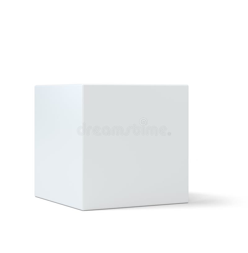 White Box Cube in Studio Background. Blank Empty Package 3d ...