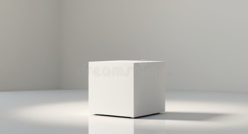White Cube Glossy Surface Soft Lighting Stock Photos - Free & Royalty ...