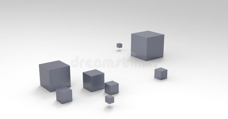White cube object for ads stock illustration. Illustration of white ...