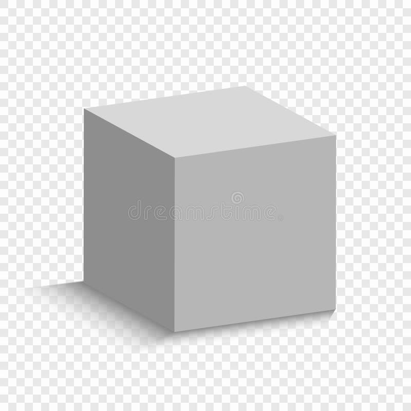 Business Cube shape white stock illustration. Illustration of square ...