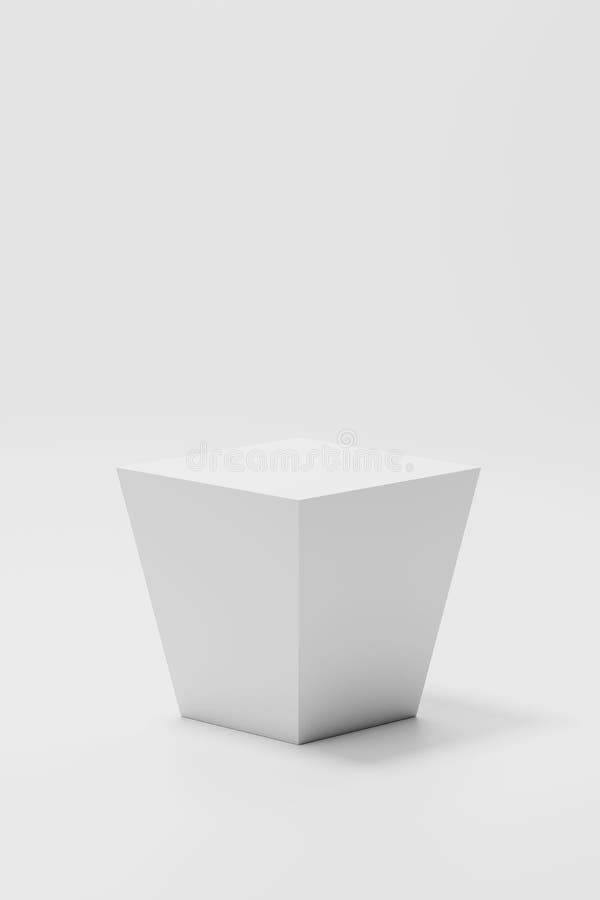 White cube stand stock illustration. Illustration of customizable ...