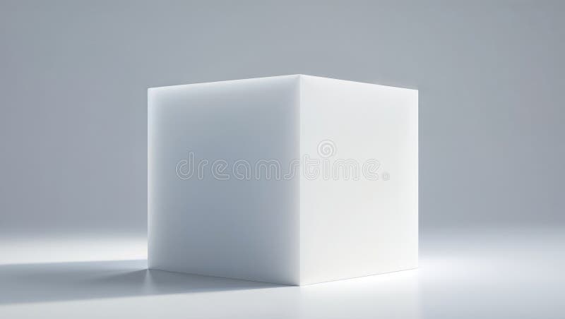 White Cube Standing Surface Soft Lighting Stock Photos - Free & Royalty ...