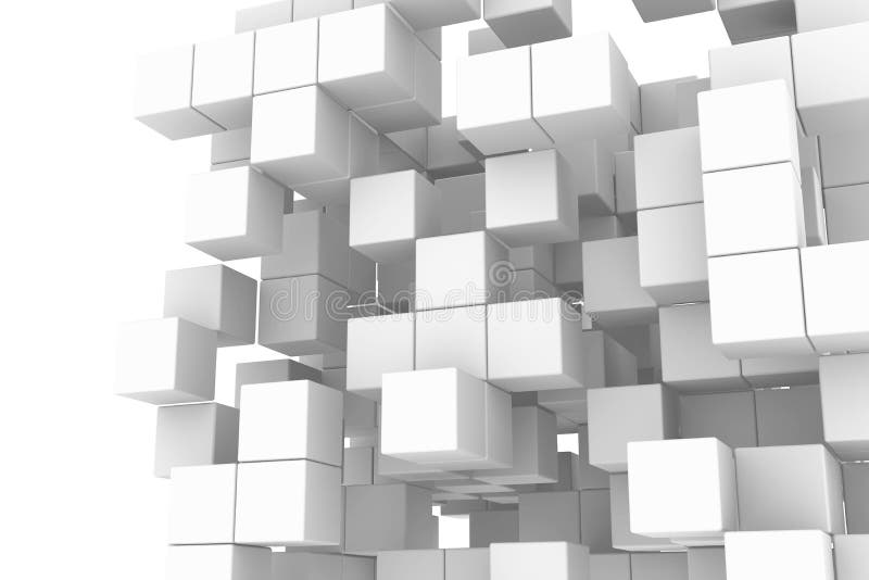 White cube 3D stock illustration. Illustration of abstract - 17870558