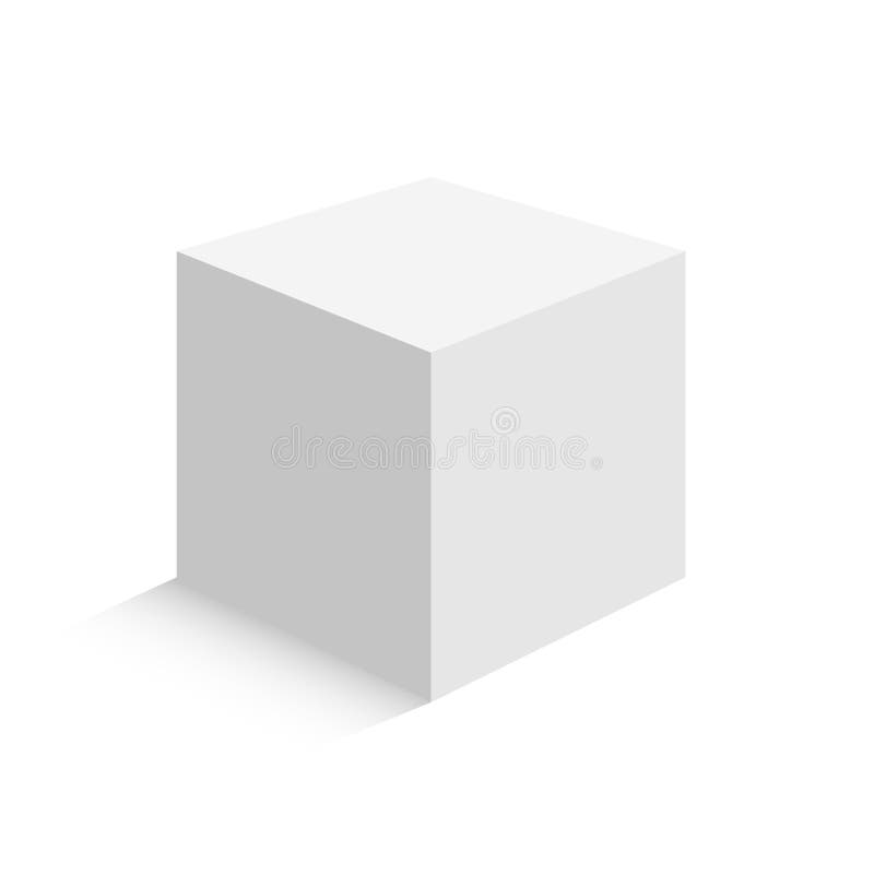 White Cube Vector Image. 3d Box Icon Illustration Stock Vector ...