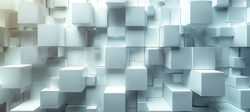 White Cube Wall, a Facade with Composite Material. Modern Urban Design ...
