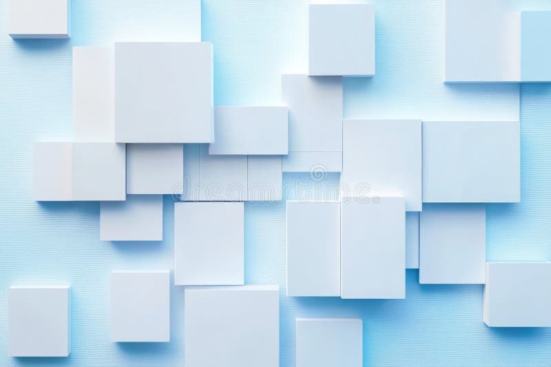 White Cubic Abstract Pattern on Solid Background. AI Generative Stock ...