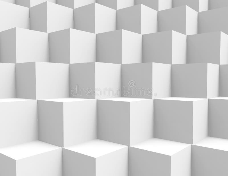White cubes Background stock illustration. Illustration of abstract ...