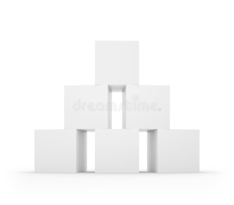 White Cubes on White Background. Stock Illustration - Illustration of ...