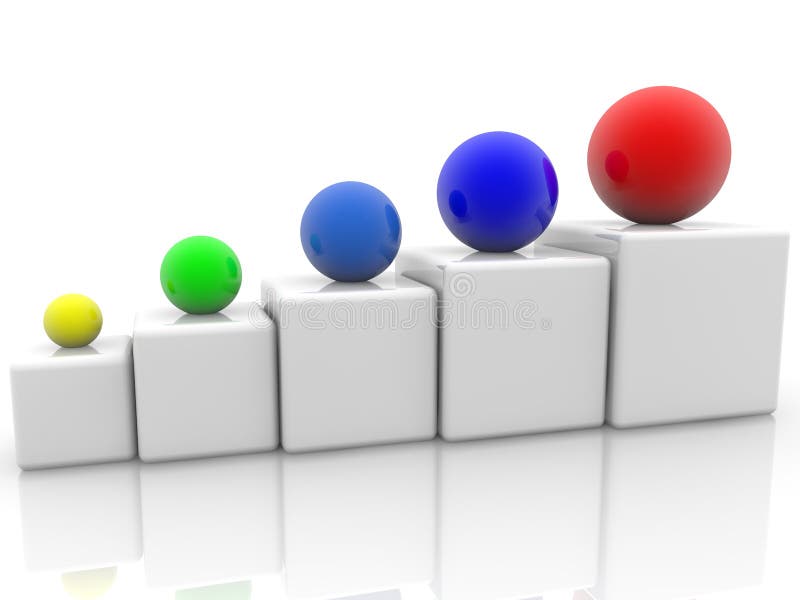 White Cubes with Colorful Balls Stock Illustration - Illustration of ...