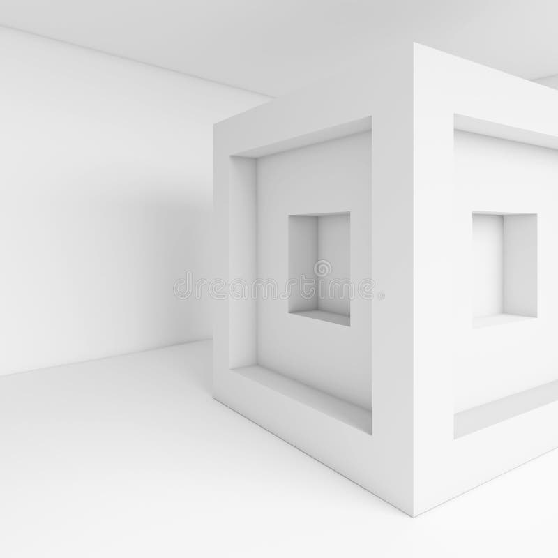 White Cubes Interior stock illustration. Illustration of engineering ...