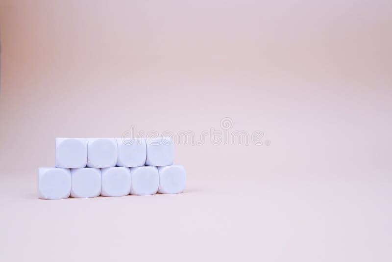White Cubes for Writing Text on a Light Background Stock Photo - Image ...