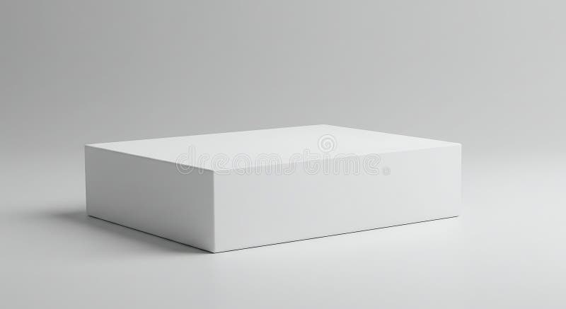 White Cuboid Box on Gradient Background for Product Display and Mockup ...