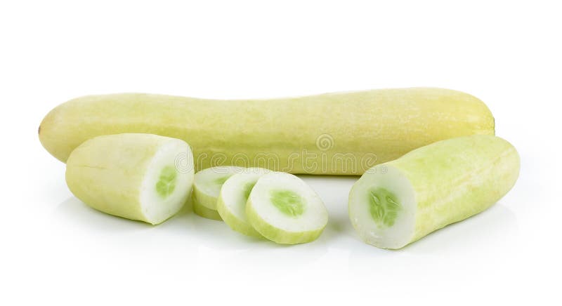 White Cucumbers on White Background Stock Image - Image of food ...