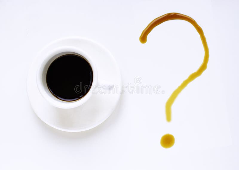 Coffee question stock photo. Image of food, design, black - 117800228