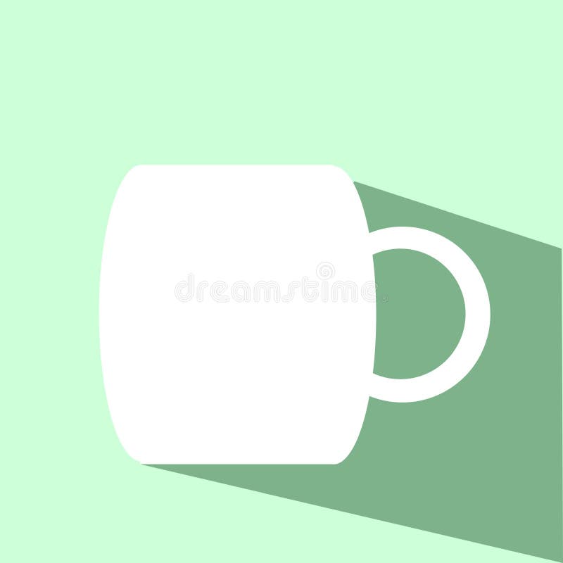 White Cup Flat Vector Icon stock illustration. Illustration of icon ...